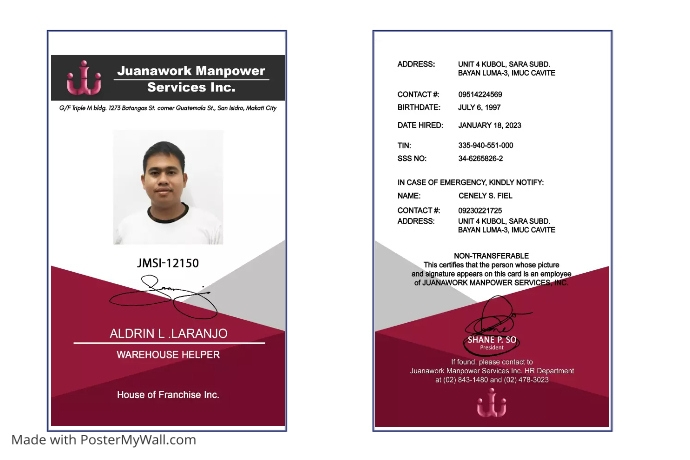 Copy of ID CARD DESIGN TEMPLATE | PosterMyWall