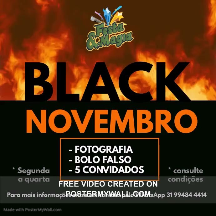 Copy of Cópia de Black Friday Burning Fire | PosterMyWall
