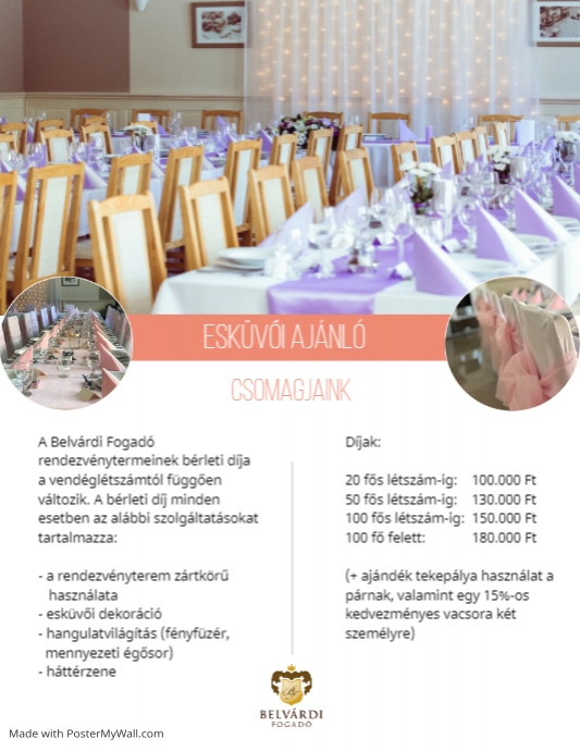 Copy of Copy of Elegant venue hire flyer | PosterMyWall
