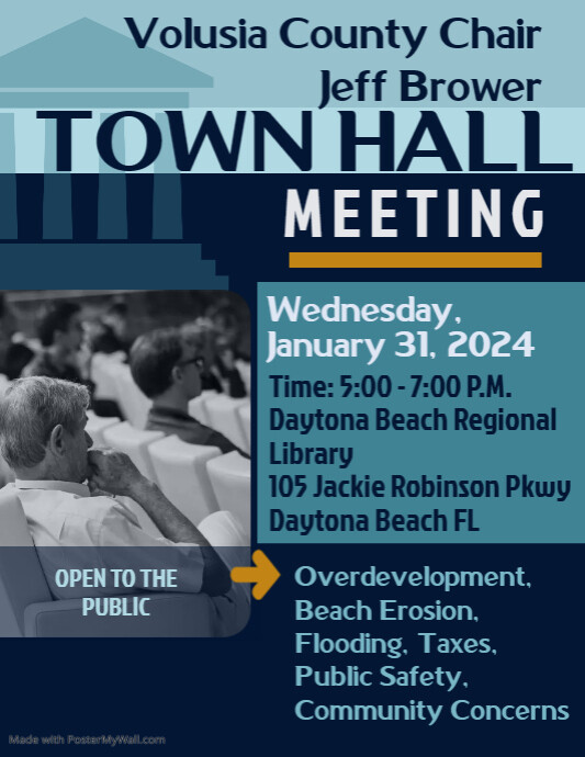 Copy of Blue Townhall Meeting Community Day Flyer | PosterMyWall