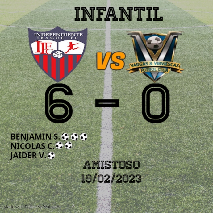 Copy of Copia de Soccer Full Time Score | PosterMyWall