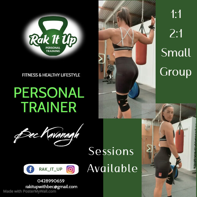 Personal Trainer Promote ad for instagram | PosterMyWall