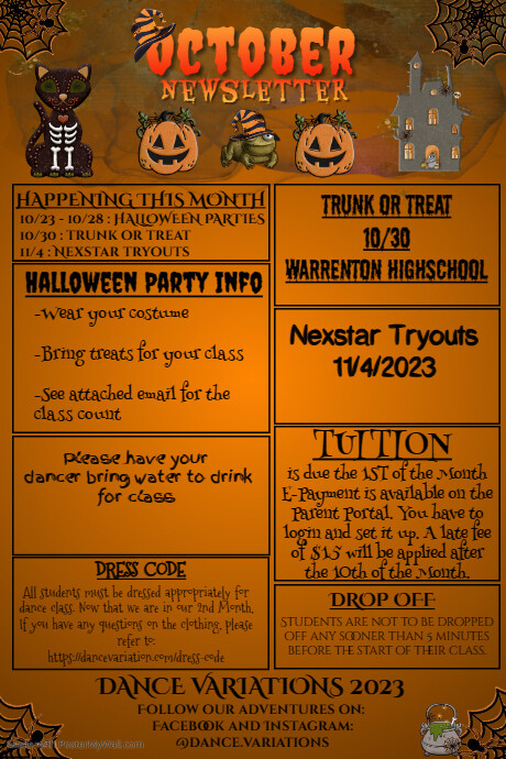 October Video Halloween Theme Newsletter | PosterMyWall