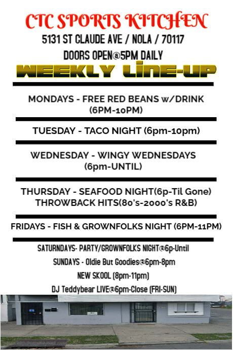 CTCSK WEEKLY LINE-UP | PosterMyWall