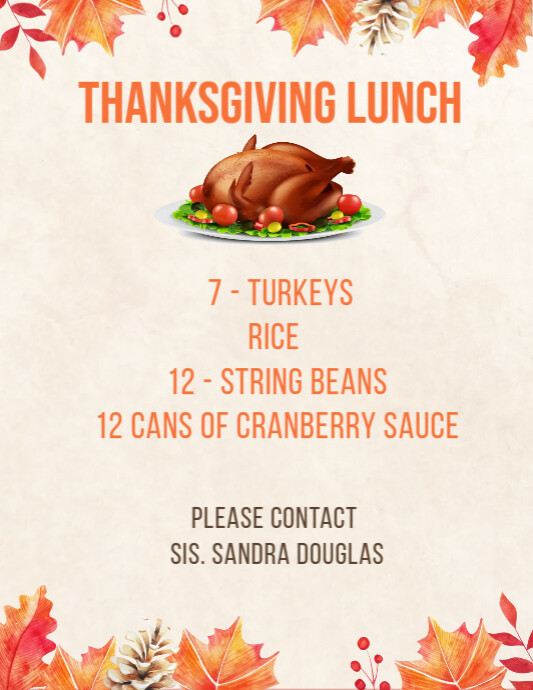 Roast Thanksgiving lunch flyer | PosterMyWall
