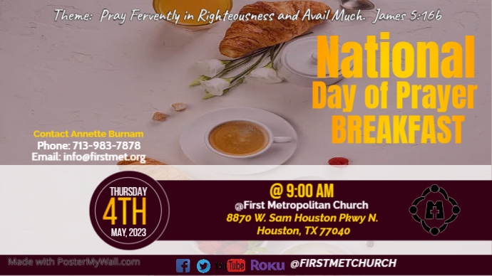 men's prayer breakfast flyer poster | PosterMyWall