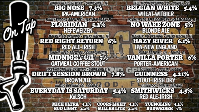 WW Draft Menu (1) | PosterMyWall