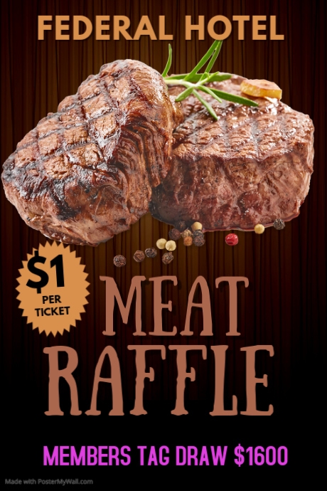 Copy of Meat Raffles Poster | PosterMyWall