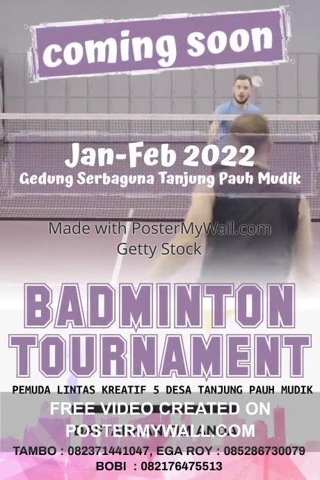 Copy of Salinan Badminton Tournament Poster | PosterMyWall