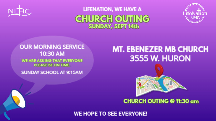 CHURCH OUTING | PosterMyWall