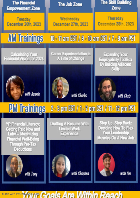 Copy of TTW Training Flyer 12-26-2023 to 12-28-2023 | PosterMyWall