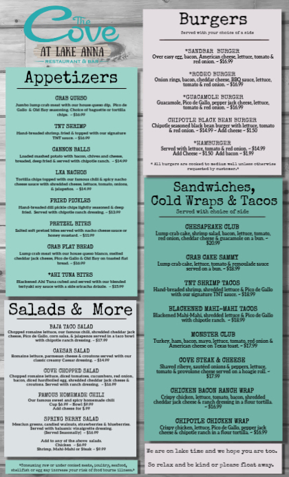 Copy of Cove Menu 1 | PosterMyWall