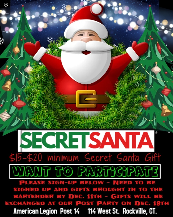 Copy of Copy of Secret Santa Poster | PosterMyWall