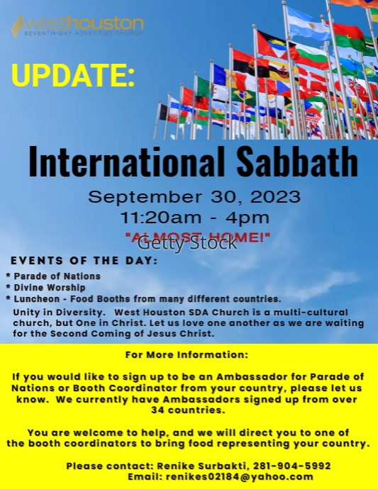 International Sabbath -resized | PosterMyWall
