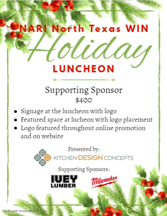 WIN Holiday Luncheon Invitation 2022 (1) | PosterMyWall
