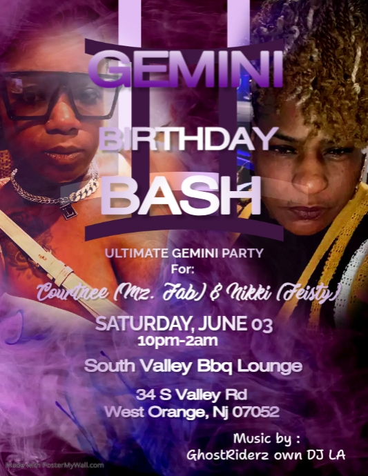 Gemini Party Flyer | PosterMyWall