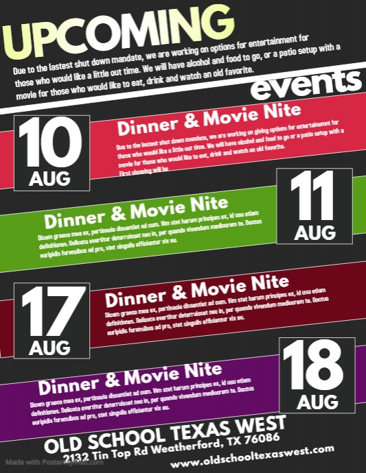 Copy of Copy of Upcoming event | PosterMyWall