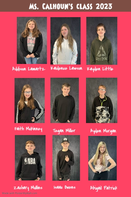 Ms. Calhoun Pg 2 | PosterMyWall