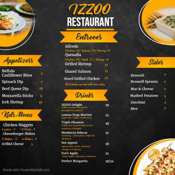Order food online/ Restaurant menu | PosterMyWall