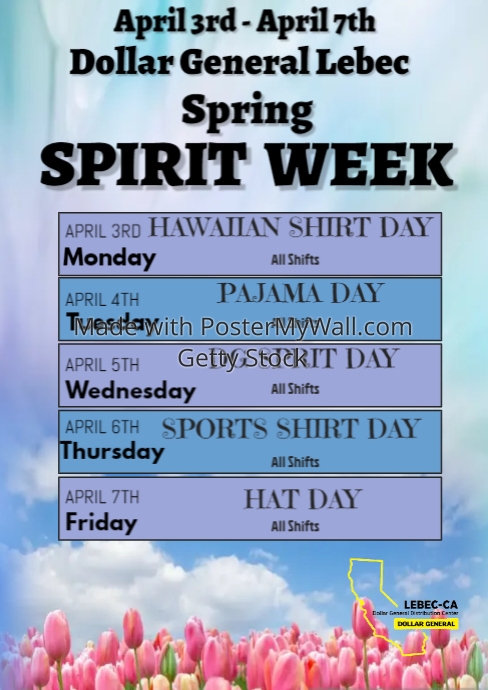 Copy of Copy of Copy of Copy of Spirit Week Flyer | PosterMyWall