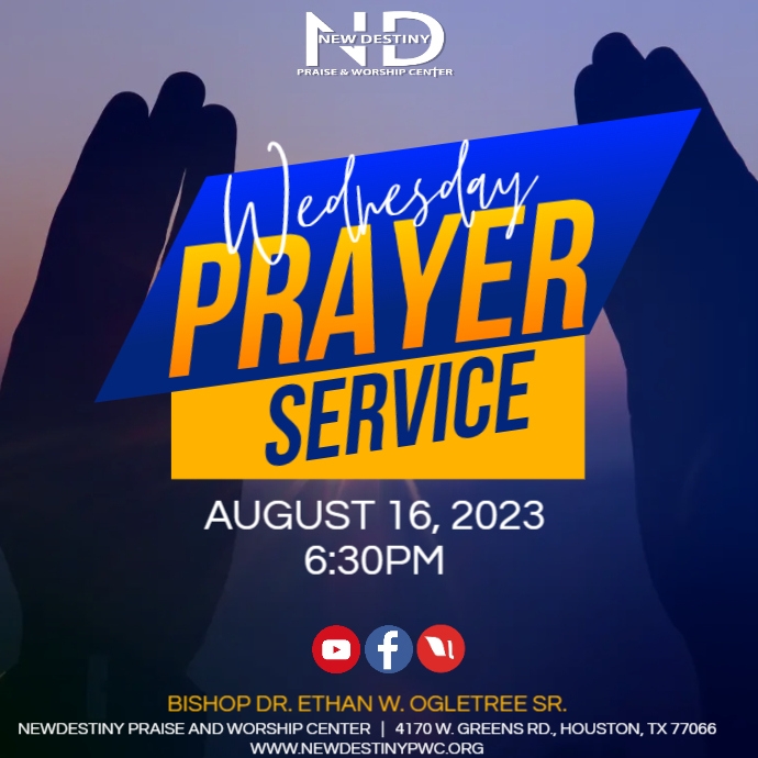 Wed Prayer Service 800 | PosterMyWall