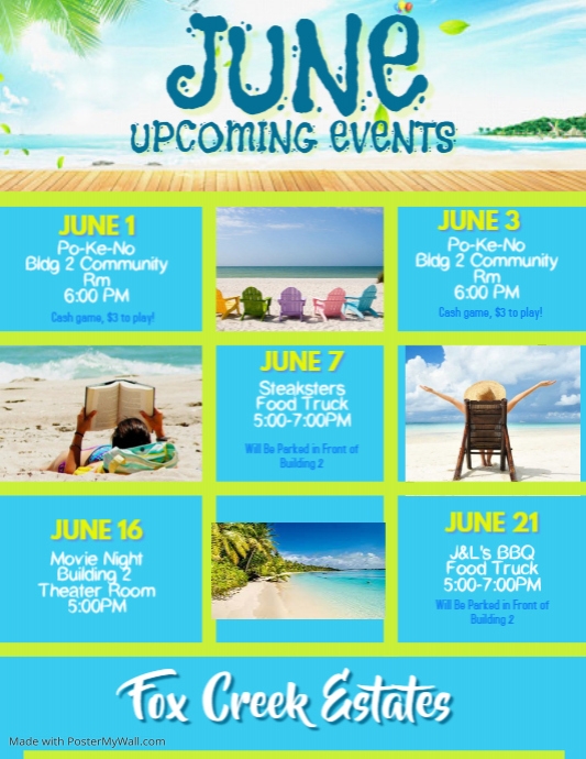 Copy of Copy of Upcoming Summer Events | PosterMyWall