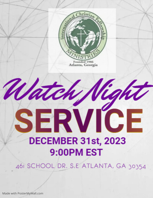 Church New Year Watch Night Service | PosterMyWall