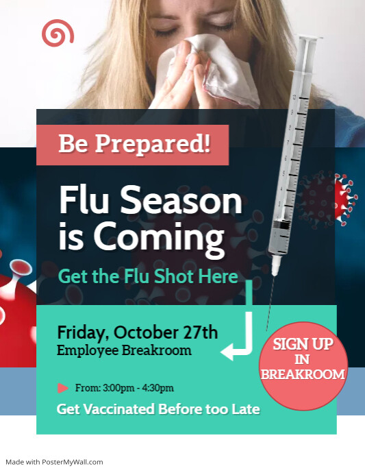 Flu Shot Campaign Flyer | PosterMyWall
