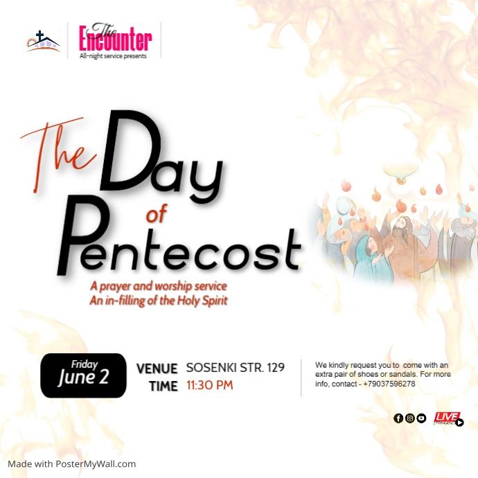 Copy of CHURCH LIVE STREAM THUMBNAIL Design Template (1) | PosterMyWall