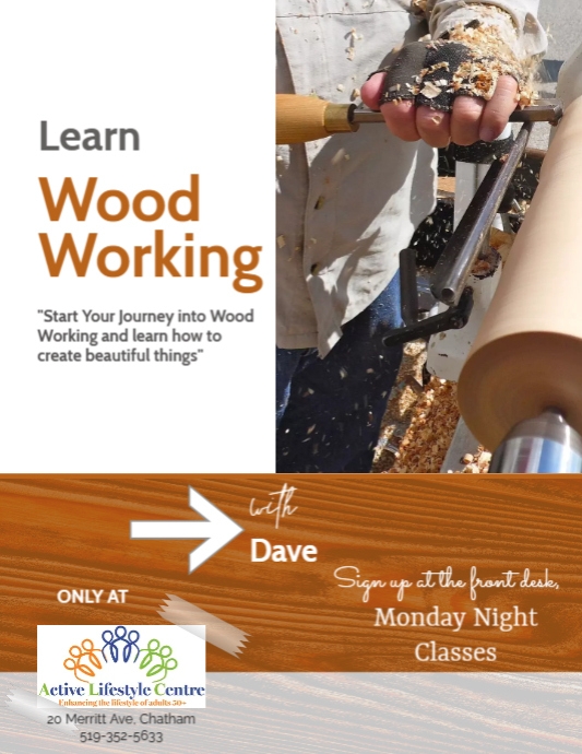 Learn Wood Working (05-23) | PosterMyWall