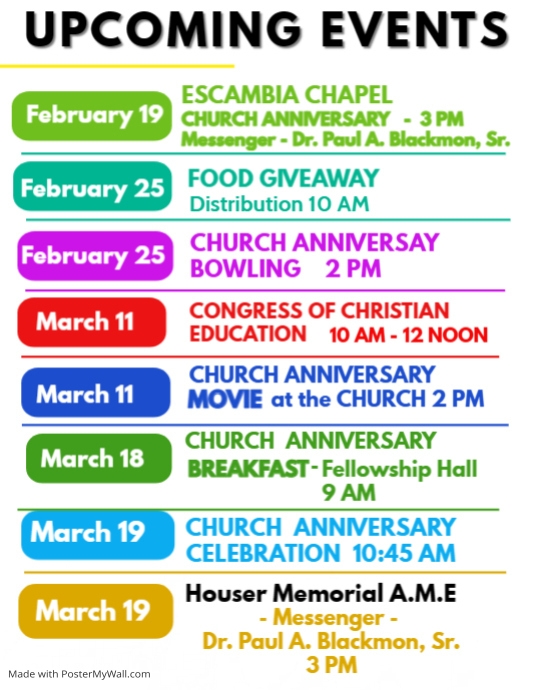 Upcoming Events | PosterMyWall