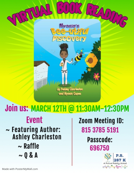 Virtual Book Reading Flyer | PosterMyWall