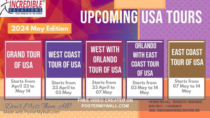 Upcoming Events Colorful Facebook Cover Video | PosterMyWall