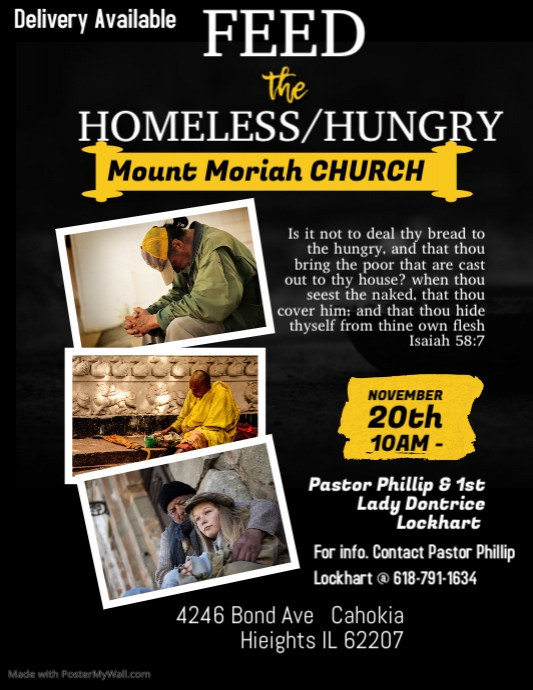 Copy of Feed the homeless Flyer Design Template | PosterMyWall