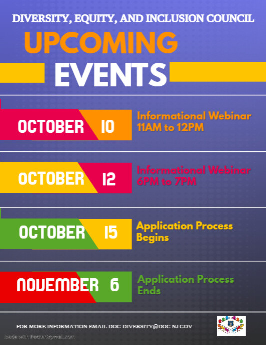 DEI Upcoming Events | PosterMyWall