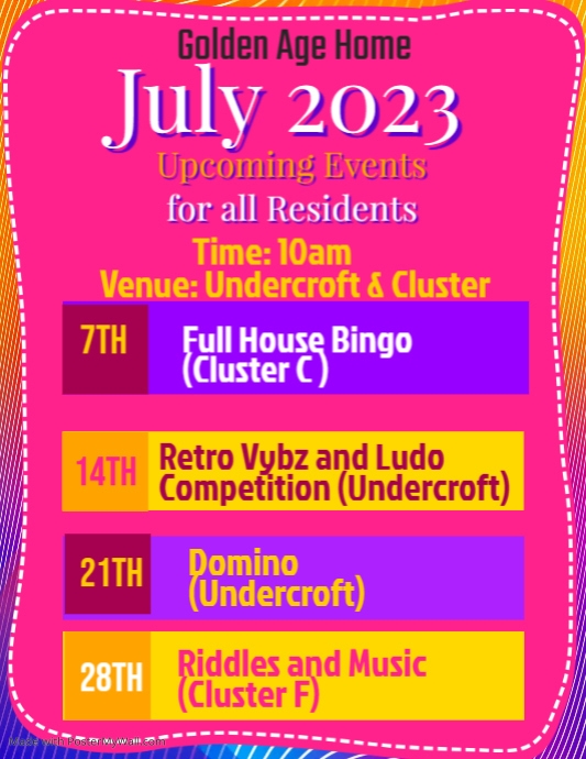 Activity Schedule | PosterMyWall