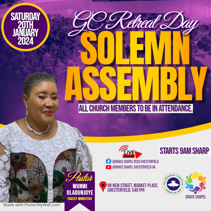 Copy of solemn assembly | PosterMyWall