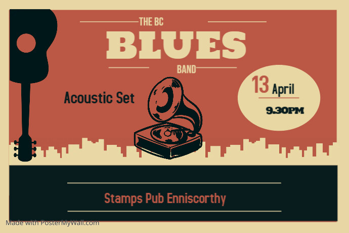 Vintage Blues Concert Poster Idea | PosterMyWall