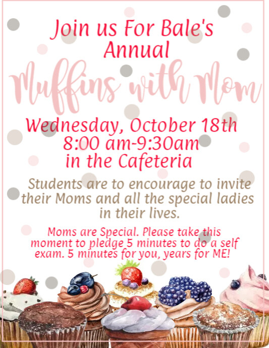 Muffins with Mom School Flyer | PosterMyWall