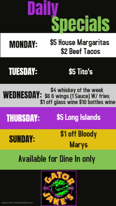 WEEKLY SPECIALS | PosterMyWall