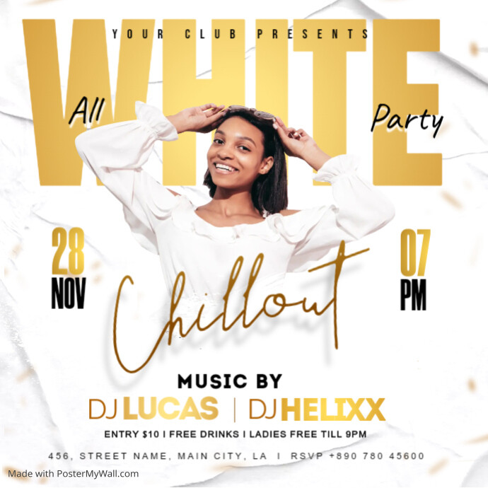 all white party | PosterMyWall