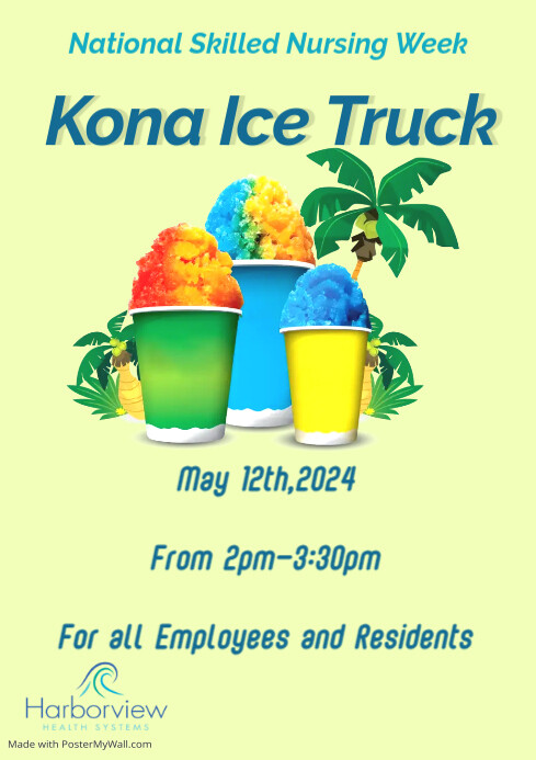 Yellow Shaved Ice Flyer Design | PosterMyWall