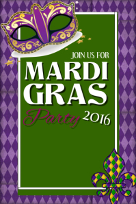 Mardi Gras Poster Template | PosterMyWall