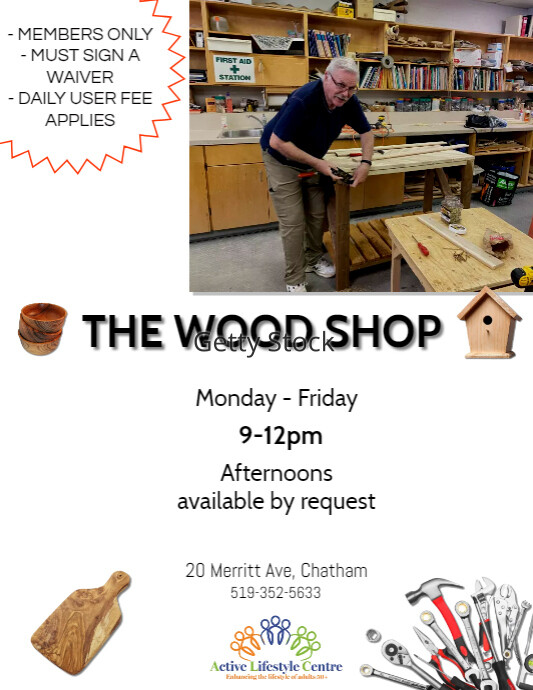 Copy of Woodshop (05-23) | PosterMyWall