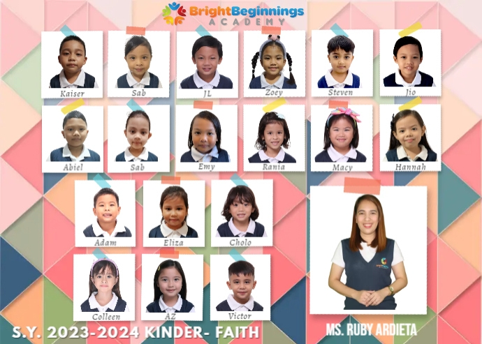 Kinder- Faith A.Y. 2023-2024 | PosterMyWall