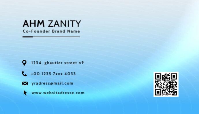 Blue Business Card | PosterMyWall