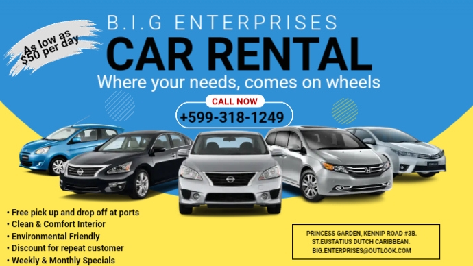Car Rental Services Ad | PosterMyWall