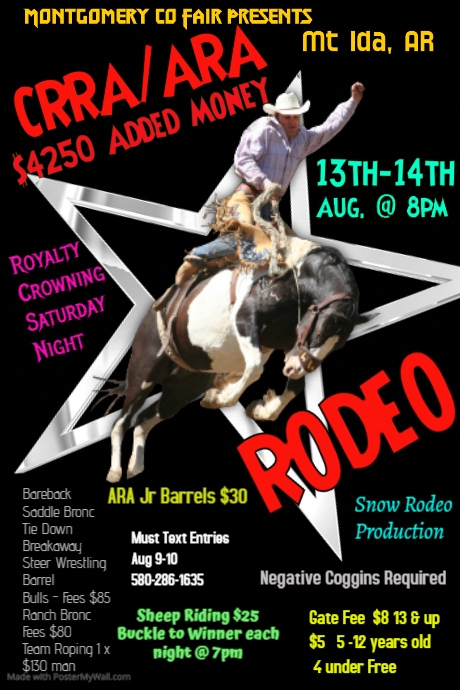Copy of A4 Rodeo Poster Template | PosterMyWall