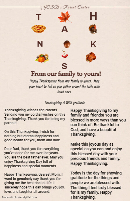 Thanksgiving Thankful Email Template | PosterMyWall