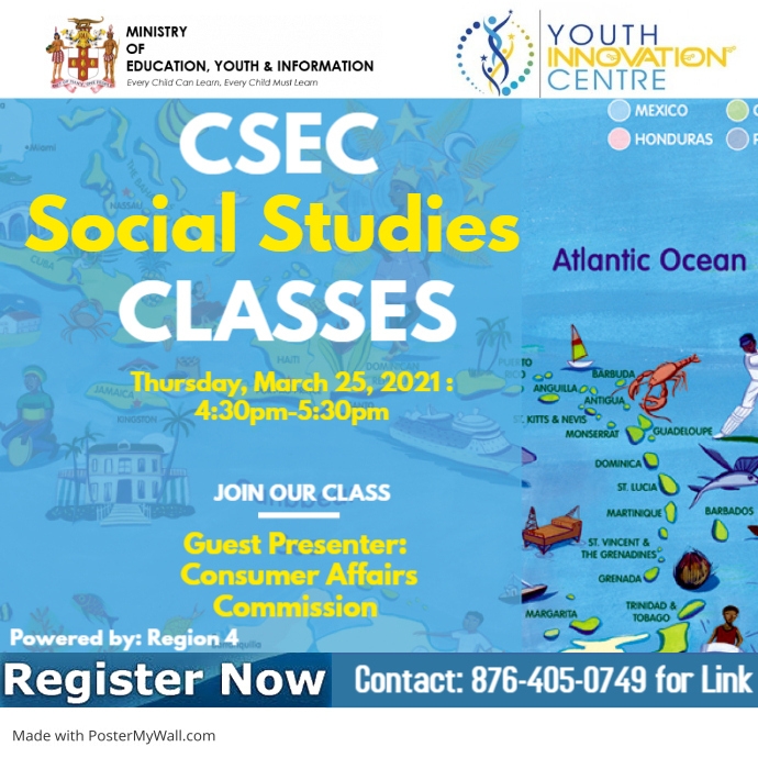 Copy of Social Studies CSEC Classes | PosterMyWall